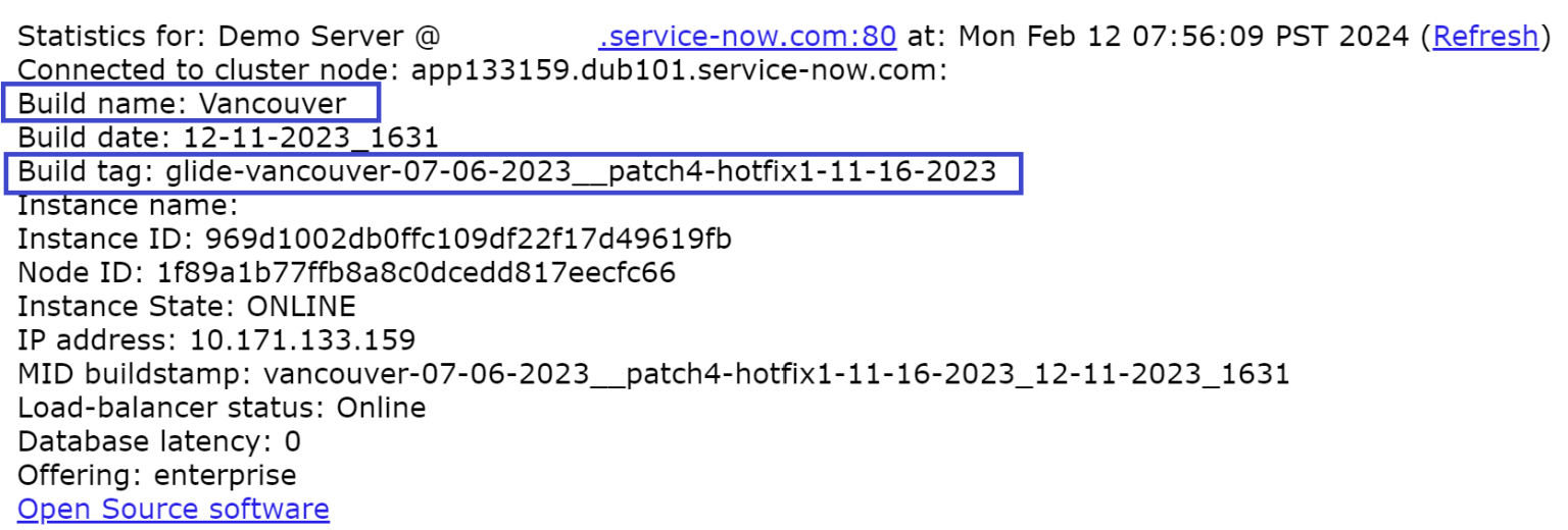 ServiceNow – Find Instance version via ‘Stats’. – Modular Hippo